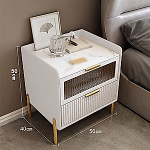 DOUBA Table Chevet Intelligente avec Recharge Sans fil Meuble Multifonctionnel Pour Chambre Coucher