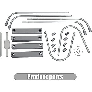 YUEWO 36" 2-Step Steel Frame Above Ground Swimming Pool Ladder with Non-Slip Plastic Steps for Entry and Exit System Swim Pools