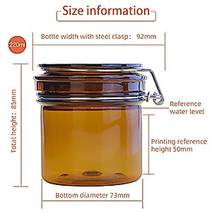 wonplug Coffee Canister for Ground Coffee, Coffee Storage Airtight Canister Coffee Jar Mini Kitchen Canisters for 220ml Food Coffee Bean Storage Travel-2 Pack (Brown)