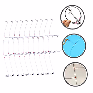 BESPORTBLE 50 Pcs Wire Convenient Leaders Cord Holders Connect Tackle Lures Snowmobile Dolly Wire Leaders baits Metal Brackets Fish Leaders Electric Wire Tensile Steel to Rotate