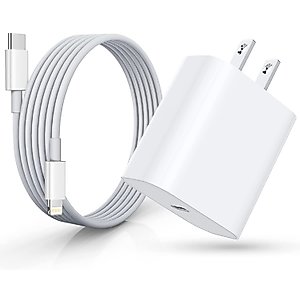 iPhone Fast Charger, 20W USB C Power Adapter [MFi Certified] Block Fast Wall Plug with 6ft USB C to Lightning Cable Compatible for iPhone 14 Plus/13Pro Max/12/12 Pro/11/11Pro/XS/Max/XR/X/SE/8P