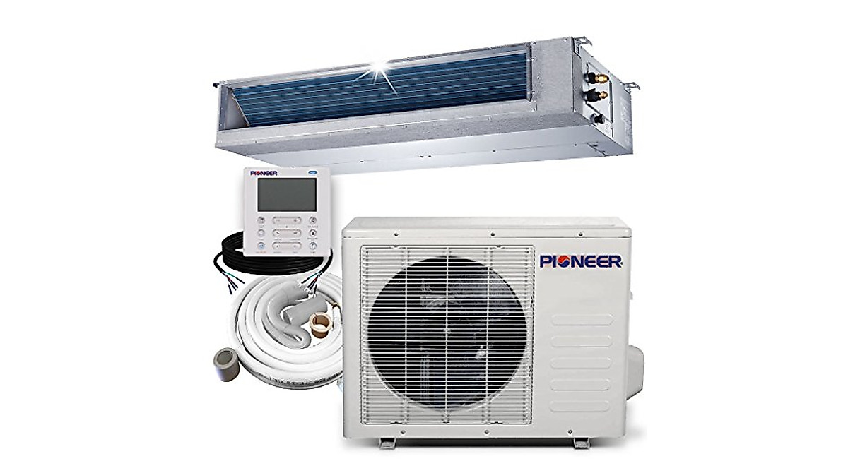 Pioneer RYB012GMFILCAD Ceiling Ducted Mini-Split Air Conditioner & Heat ...
