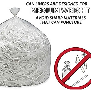 TYPLASTICS 33 Gallon Clear Trash Can Liners - 33" x 40" - HD Garbage Bags - Case of 500