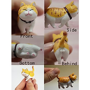 9 PCS Cute Miniature Cats Landscape Lovely Cats Figurines Fairy Home Garden Animals Kitten Adorable Cupcake Christmas Birthday Gift for Home Garden Decor Ornament Supplies