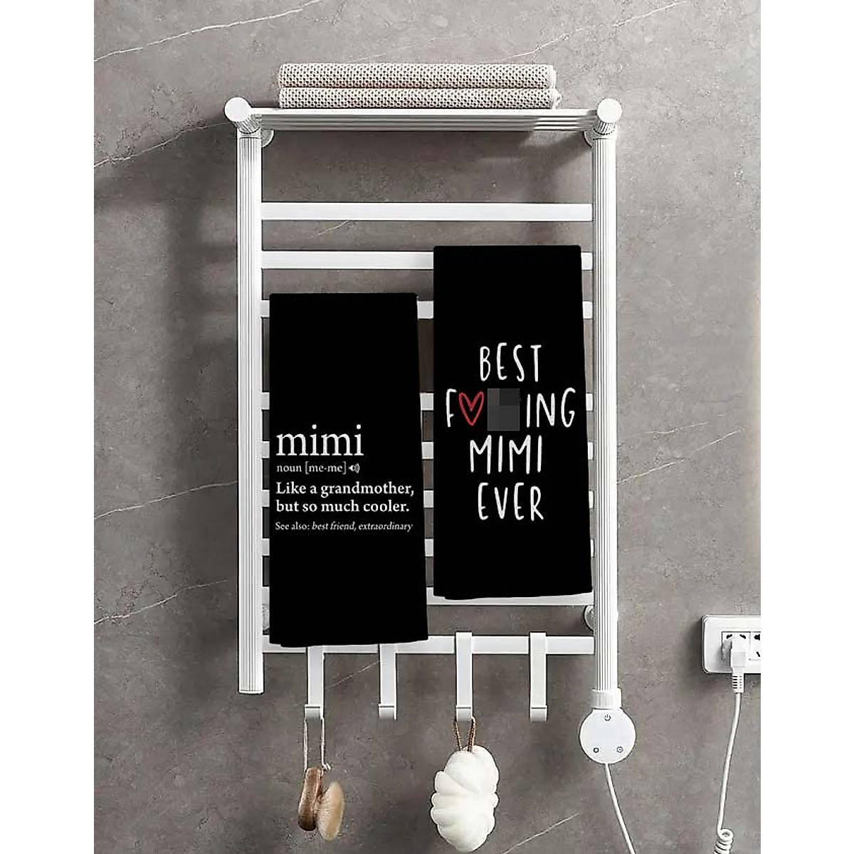 Best Mimi Ever Kitchen Towels and Dishcloths,16 x 24 Inch Set of 2 Soft and Absorbent Mimi Definition Hand Towels Tea Towels Dish Towels Sets,Grandma Birthday Mother’s Day