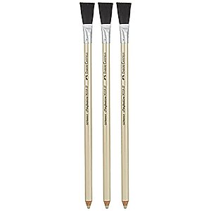 Faber-Castell Faber Castell Perfection Eraser Pencil With Brush (3-Pack)