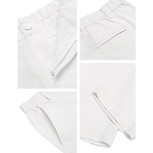 COOFANDY Men's Cotton Linen Pants Elastic Waist Lightweight Casual Pants Slim Fit Yoga Beach Pants with Pockets