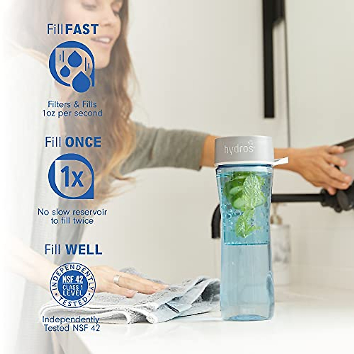 Hydros Aqua Infuser - Water Infuser Insert - Fruit Infuser for Hydros Bottles, Pitchers & Slim Pitcher - Easy To Add & Remove - BPA Free