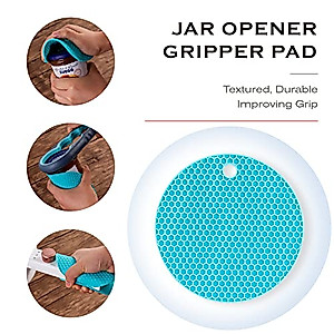 Astofli 5 Pack Bottle Opener Jar Opener For Weak Hands, Arthritic Hands, Seniors With 2 Pcs Silicone Rubber Jar Opener Gripper Pad, Easy Twist Jar Opener Tool Beer Bottle Cap Opener And Wine Key Set