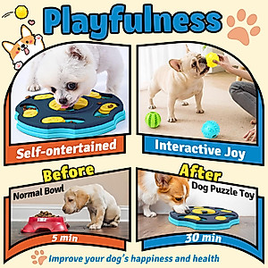 Forfon 9 Pack All-Around Dog Puzzle Toy Set - Interactive Dog Enrichment Toys Mentally Stimulating Toys for Small to Medium Smart Dogs with Dog Lick Mat & Treat Balls
