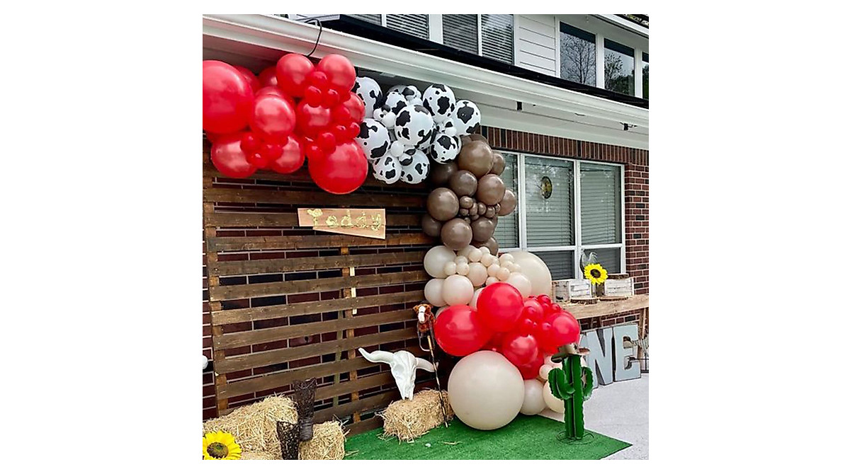 157Pcs Rodeo Balloon Garland Kit for Cowboy Party & Baby Shower