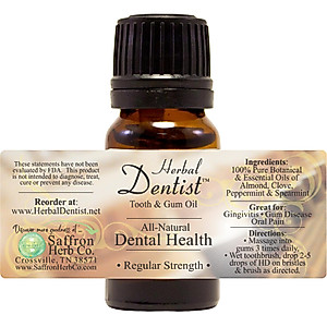 Herbal Dentist Tooth & Gum Oil - #1 Treatment for Gum Disease, Periodontal Disease, Gingivitis, Bleeding Gums, Receding Gums, Toothache, Oral Pain, Abscessed Tooth, Bad Breath