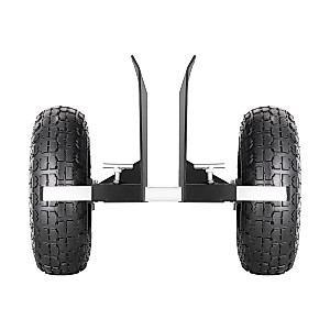 Drywall Cart - Lumber, Wood Paneling, and Plywood Carrier Holds up to 600lbs - Door Dolly with 10-inch Inflatable Wheels by Pentagon Tools (Black)