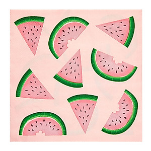 288-Pieces Watermelon Party Supplies with Plates, Napkins, Cups, and Cutlery, One In A Melon Party Decorations for Girls Summer Birthday Party, Baby Shower (Pink, Serves 48)