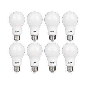 LUNO A19 Non-Dimmable LED Bulb, 6.0W (40W Equivalent), 450 Lumens, 5000K (Daylight), Medium Base (E26), UL Certified (8-Pack)