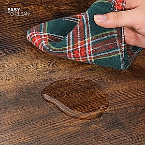 MoNiBloom 5-Tier Bookshelf Wall Mounted, 72 Inches Ladder Shelf with Metal Frame for Living Room Decor and Storage, Rustic Brown