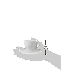 Cusinox White Porcelain Espresso Cup Sets for Espresso Coffee, 2 Oz