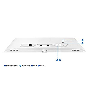 SAMSUNG 27" M50B Series FHD Smart Monitor w/Streaming TV, 4ms, 60Hz, HDMI, HDR10, Watch Netflix, YouTube and More, Slimfit Camera, IoT Hub, Mobile Connectivity, 2022, LS27BM501ENXZA, White