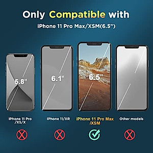Invoibler 3 Pack Screen Protector Compatible with iPhone 11 Pro Max/iPhone Xs Max, iPhone 11 Pro Max/iPhone Xs Max Screen Protector Tempered Glass, 6.5 Inch [Anti-Scratch] [Bubble Free]