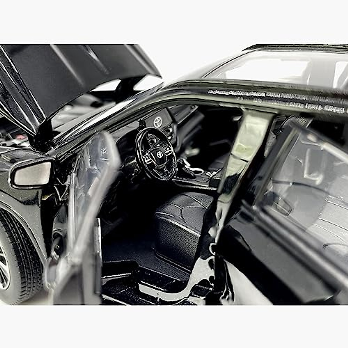 Highlander XSE AWD Hybrid 2021 Model Car 1/32 Scale Diecast Toy Cars Metal Alloy Die-cast Vehicles, Doors Open, Light Sound, Turning Wheel, Collection for Men, Kids Toys for Boys Gifts, Black