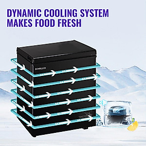 DEMULLER Chest Freezer, Small Deep 4.0 Cubic Feet Black Freezers, Compact Top Open Door Freezer with Electronic Panel, Temp Range -12 ℉ to 50 ℉, Two Storage Wire Baskets, Manual Defrost
