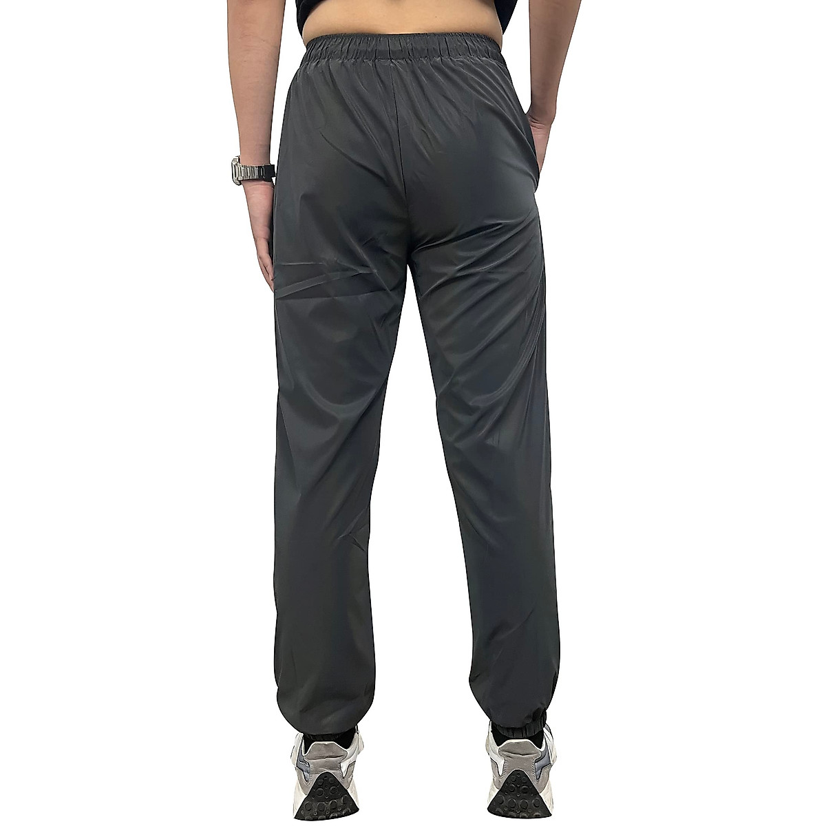 LZLRUN 3M Rainbow Reflective Shorts Pants Men Fluorescent Trousers Casual Night Jogger (M, Pants)