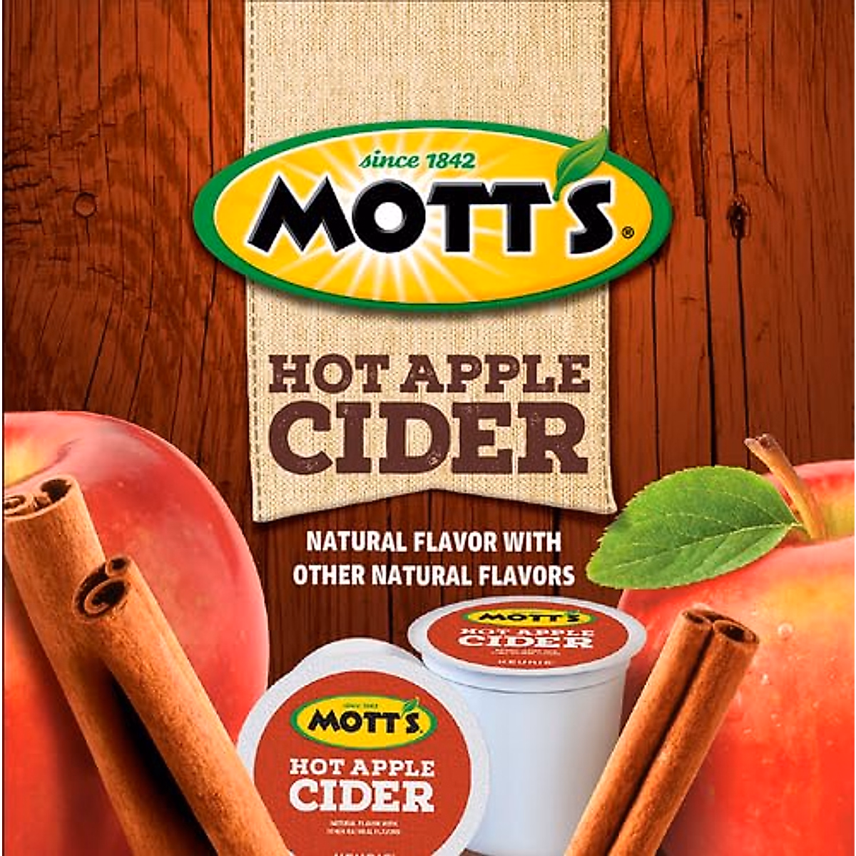 Mott's Hot Apple Cider, Keurig Single-Serve K-Cup Pods, 12 Count