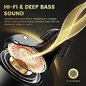 SuperEQ Q2 Pro Hybrid Wireless Active Noise Cancelling Earbuds, Bluetooth 5.2 Earphones with ANC Transparent Mode, 4 Mics Clear Calls, 30H Play Time, Deep Bass & Stereo Sound, IPX5 Waterproof