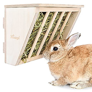 Niteangel Pet Wooden Hay Manger with Seat, Large Size, 9-7/8'' x 6-3/4'' x 8'' (Plywood)