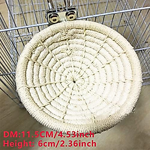 Yamibobo Bird Nest Natural Handmade Rope Weaved Egg Cage for Canary Finch Budgie Bird Breeding Nest House Cage Accessories 4.5inch