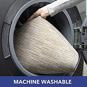 SoHome Ultra Thin Indoor Door Mat Kitchen Mat, Low Profile Stain Resistant Nonslip Design, Machine Washable, 24" x 35", Gray Gold