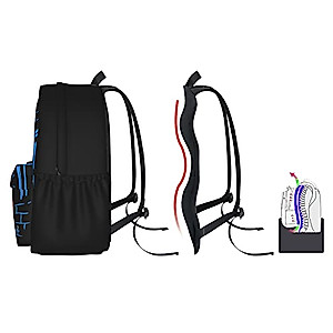 ZOSENY Cartoon Backpack Casual Travel Backpack for Women and Men 17 Inch Laptop Backpack Waterproof School Backpack Bookbag Red/Black