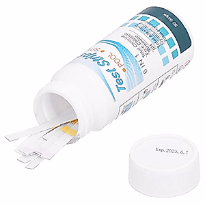 Vomeko 50Pcs Water Test Strip 6‑in‑1 PH Value Hardness Test Strip Pool Test Strip for Aquarium Pond, Quick and Accurate Water Quality Measurement.