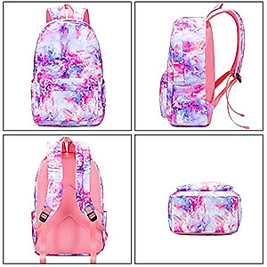 CAMTOP Preschool Backpack for Kids Girls Small Backpack Purse Kindergarten School Bookbags for Toddler Travel (878 Galaxy-Purple)