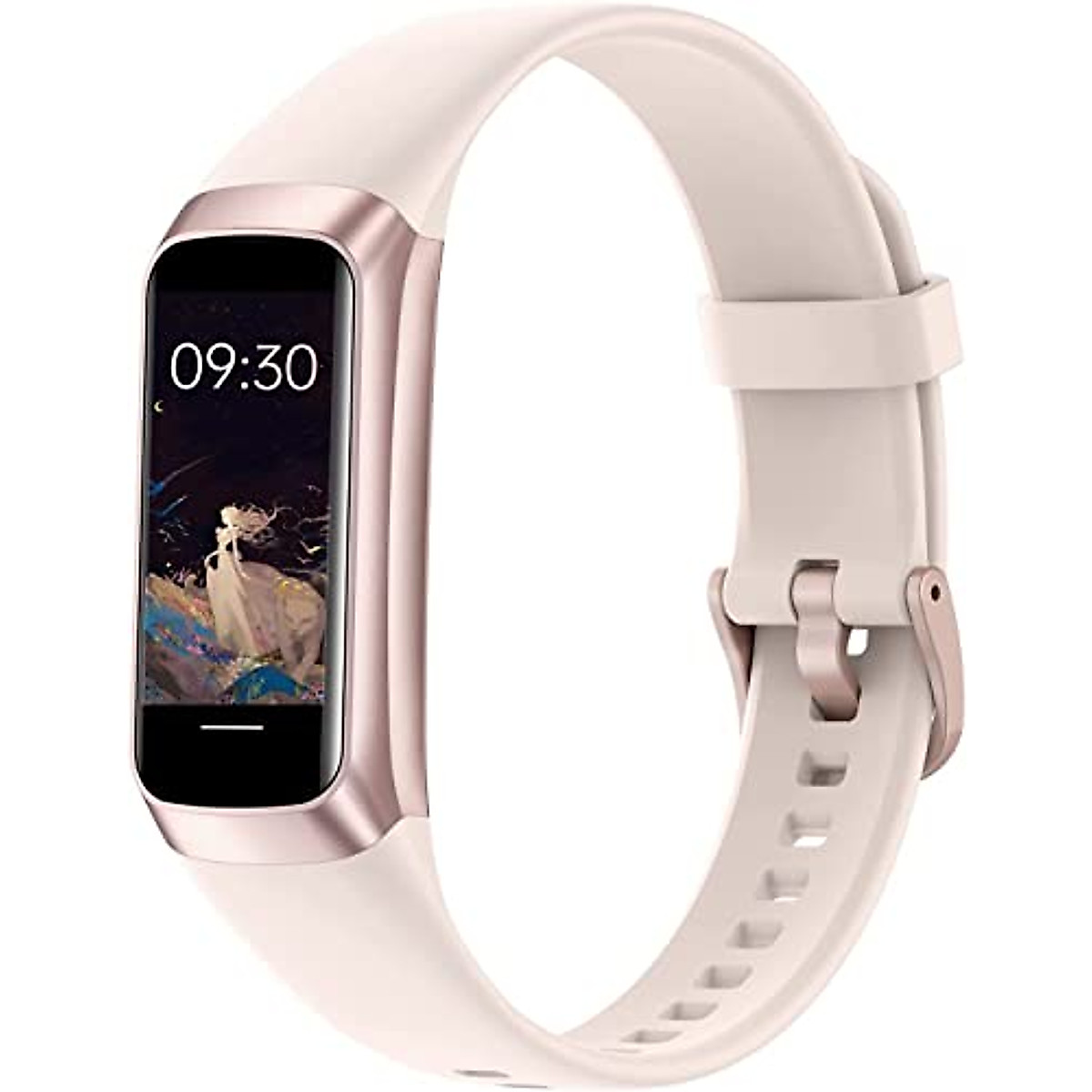 ASWEE Smart Watch, Fitness Tracker with 1.10'' AMOLED Touch Color Screen, Fitness Watch with Blood Oxygen and Sleep Monitor, 5 ATM Waterproof Pedometer Watch for iOS Android