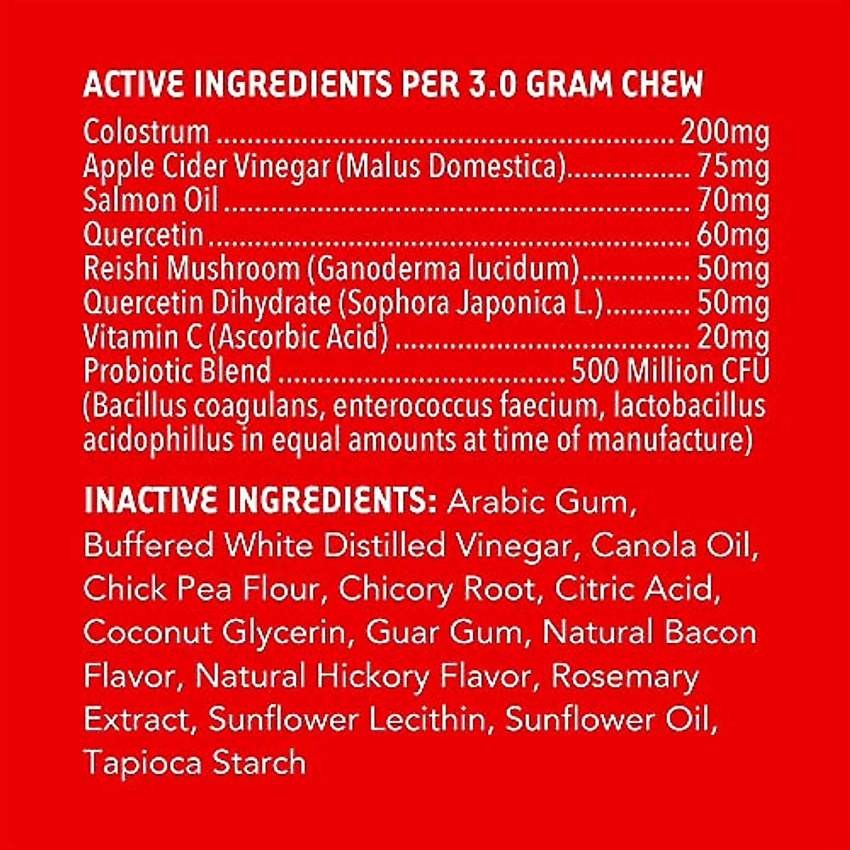 iHeartDogs Allergy & Itch Relief for Dogs with Salmon Oil, Quercetin, Colostrum, Antioxidants and Probiotics - 90 Count