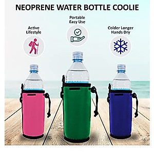 Blank Neoprene Water Bottle Coolie (4 Pack, Royal)
