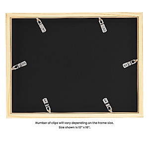 Ambiance Gallery Wood 1.5" Deep Picture Frames - 16x20" Black Wood Frame, Shatter-Resistant Acrylic Glazing & MDF Backing, Horizontal or Vertical Wall Wall Display