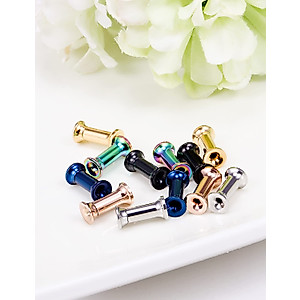 Vsnnsns 8G 316L Surgical Stainless Steel Ear Gauges Tunnel Plug Earrings Expander Stretcher Piercings Jewelry for Women Men 6 Pairs 8 Gauge 3mm