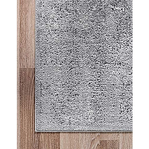 Rugs.com Oregon Collection Rug – 4' x 6' Gray Low-Pile Rug Perfect for Living Rooms, Large Dining Rooms, Open Floorplans