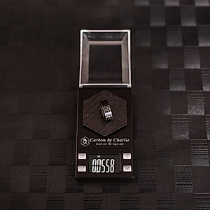 6/8/10mm Handmade 3K Carbon Fiber Ring Band Men Woman Wedding (9, 8)