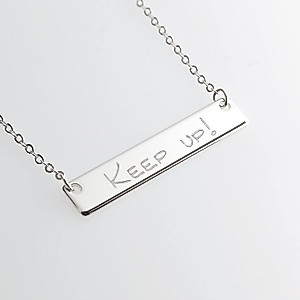 Petite Boutique Customizable Your Name Bar Necklace - Custom Jewelry - Personalized Gift Plated in 16k Rose Gold