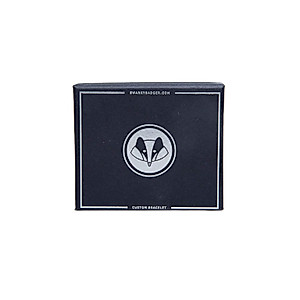 Swanky Badger NEW Personalized Bracelet – Leather, Sliding Knot (Black Message)