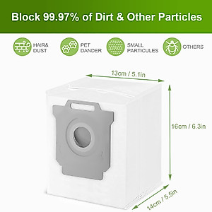 KGC 10 Pack Vacuum Bags Compatible with iRobot Roomba Bags i & s & j Series, Replacement for iRobot Roomba i1+ i3+(3550) i4+ i6+ i7+ i7Plus j7+(7550) i8+ s9+ Vacuum with Automatic Dirt Disposal Bags