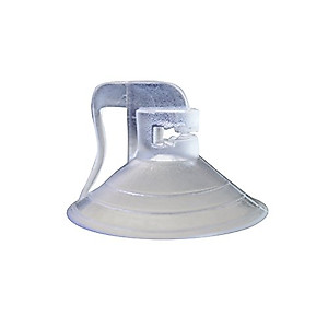 Clear Plastic Suction Cup Hooks - 4 cm (1-5/8 in) Wide, Set of 10, Pop Up Handles and Grips for Glass, Windows, Windshield, Metal, Tile, Kitchen, Bathroom Mirror, Shower Wall, Terrarium, Car Window