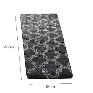 Scceatti Rugs for Bedroom 5x1.5 Feet Washable Fluffy Thick Bedroom Rug Rugs Big Bohemian Kitchen Rug Modern Rug Shaggy Home Area Mat Plush Floor Rugs Room Carpet for Bedroom Living Room Decor,White