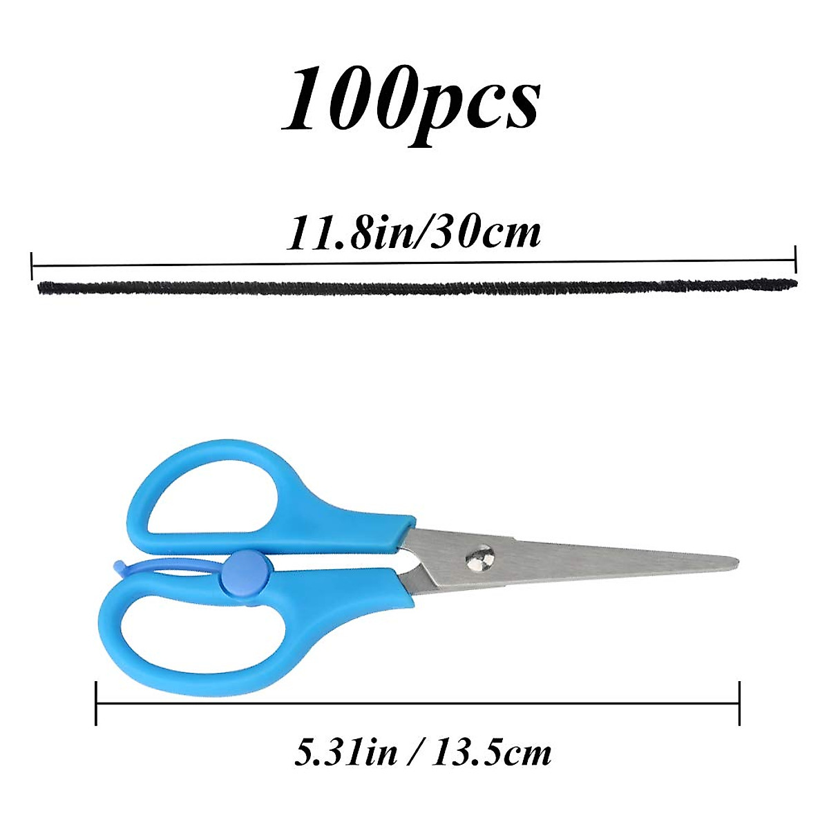 Zxiixz 100Pcs Pipe Cleaners, Pipe Cleaners Craft, Chenille Stems Creative Craft Pipe Cleaners for Festivals Decorations, Crafting Pipe Cleaners, Craft Supplies for Home DIY Handcraft Arts/Black