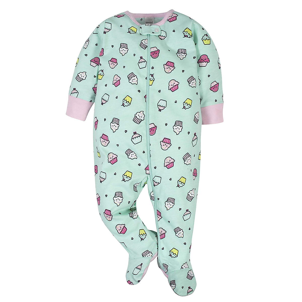 Onesies Brand Baby Girls' 4-Pack Sleep 'N Play Footies Multi Pack, Pink Sweet Treat, 0-3 Months
