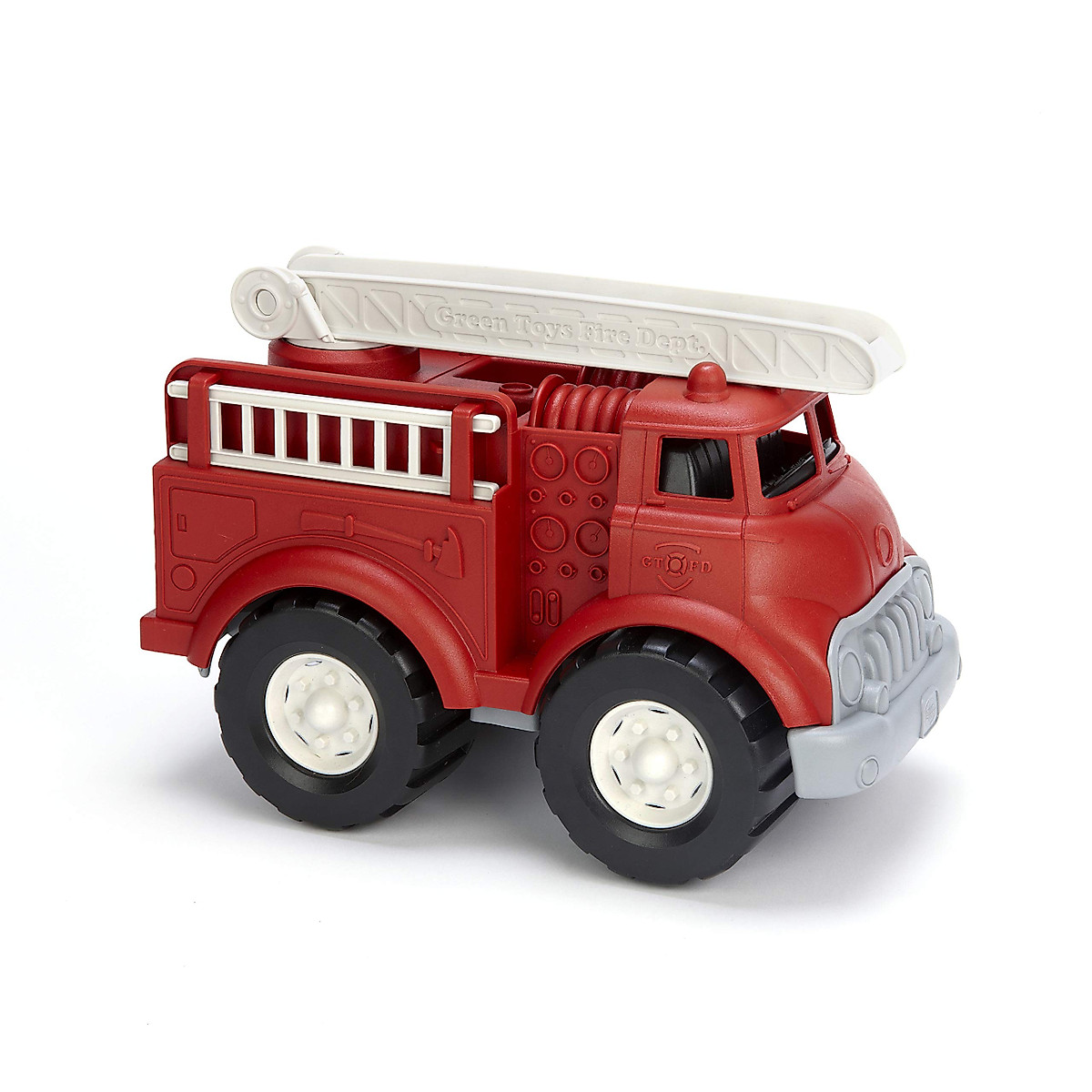 Green Toys Fire Truck, Red FFP - Pretend Play, Motor Skills, Kids Toy Vehicle. No BPA, phthalates, PVC. Dishwasher Safe, Recycled Plastic, Made in USA.
