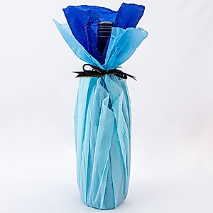 MR FIVE 60 Sheets Gift Tissue Paper Bulk,20" x 14",Blue Tissue Paper for Gift Bags,Gift Wrapping Tissue Paper for Easter Halloween Birthday Wedding Baby Shower Christmas, 3 Colors (Blue)